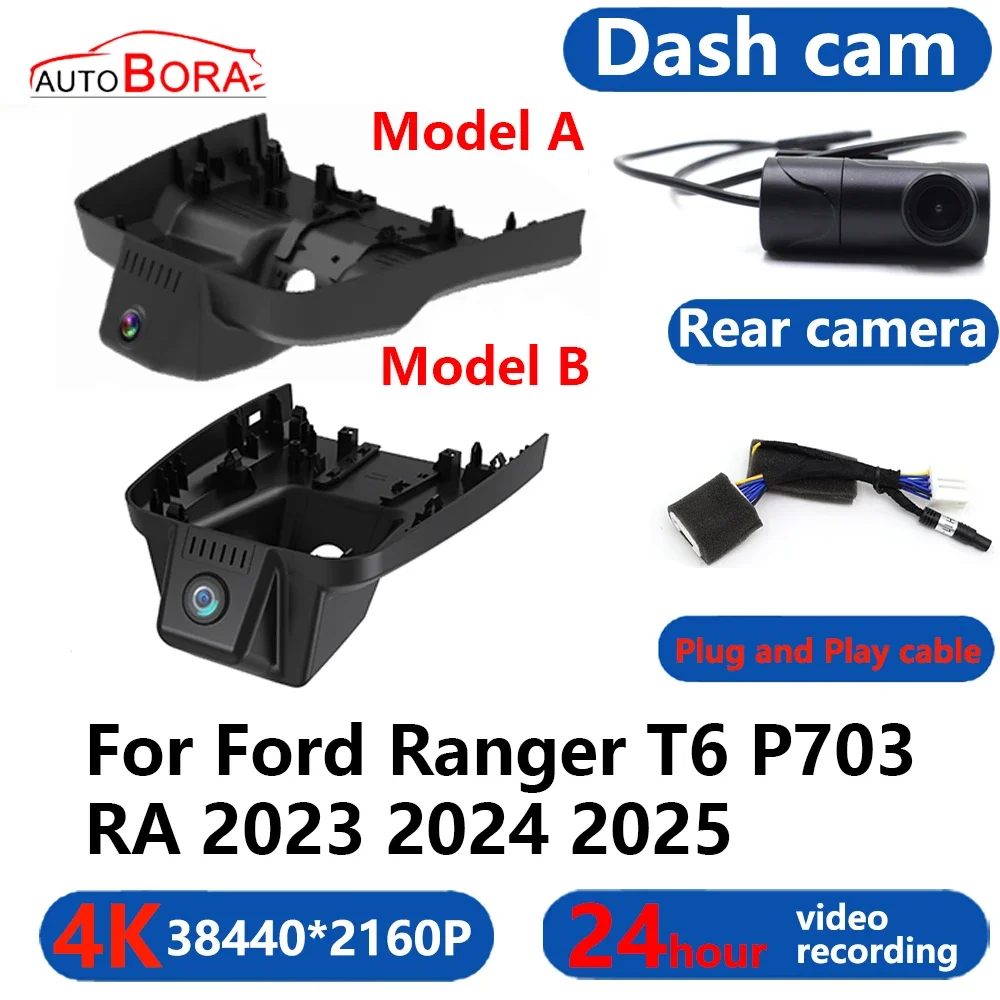 AutoBora 4K Wifi 3840*2160 Car DVR Dash Cam Camera 24H Video Monitor ...
