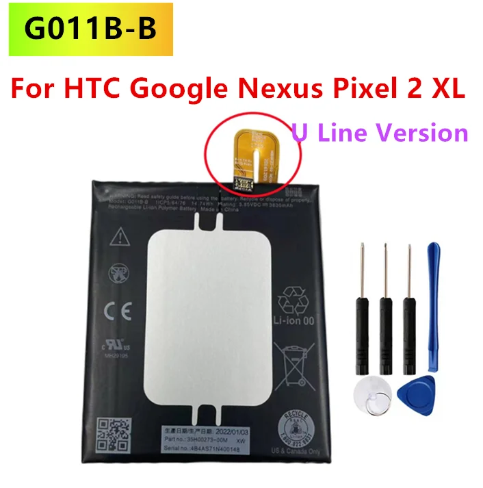 G011B-B Replacement Battery For HTC Google Nexus Pixel 2 XL Pixel 2XL (G011B-B) Batteries ...