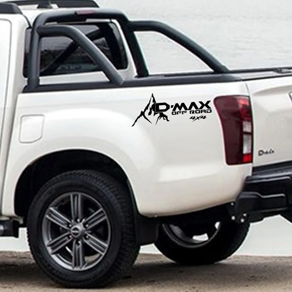 Pickup-Stickers-Car-Rear-Trunk-Side-Decals-For-Isuzu-Dmax-Truck ...