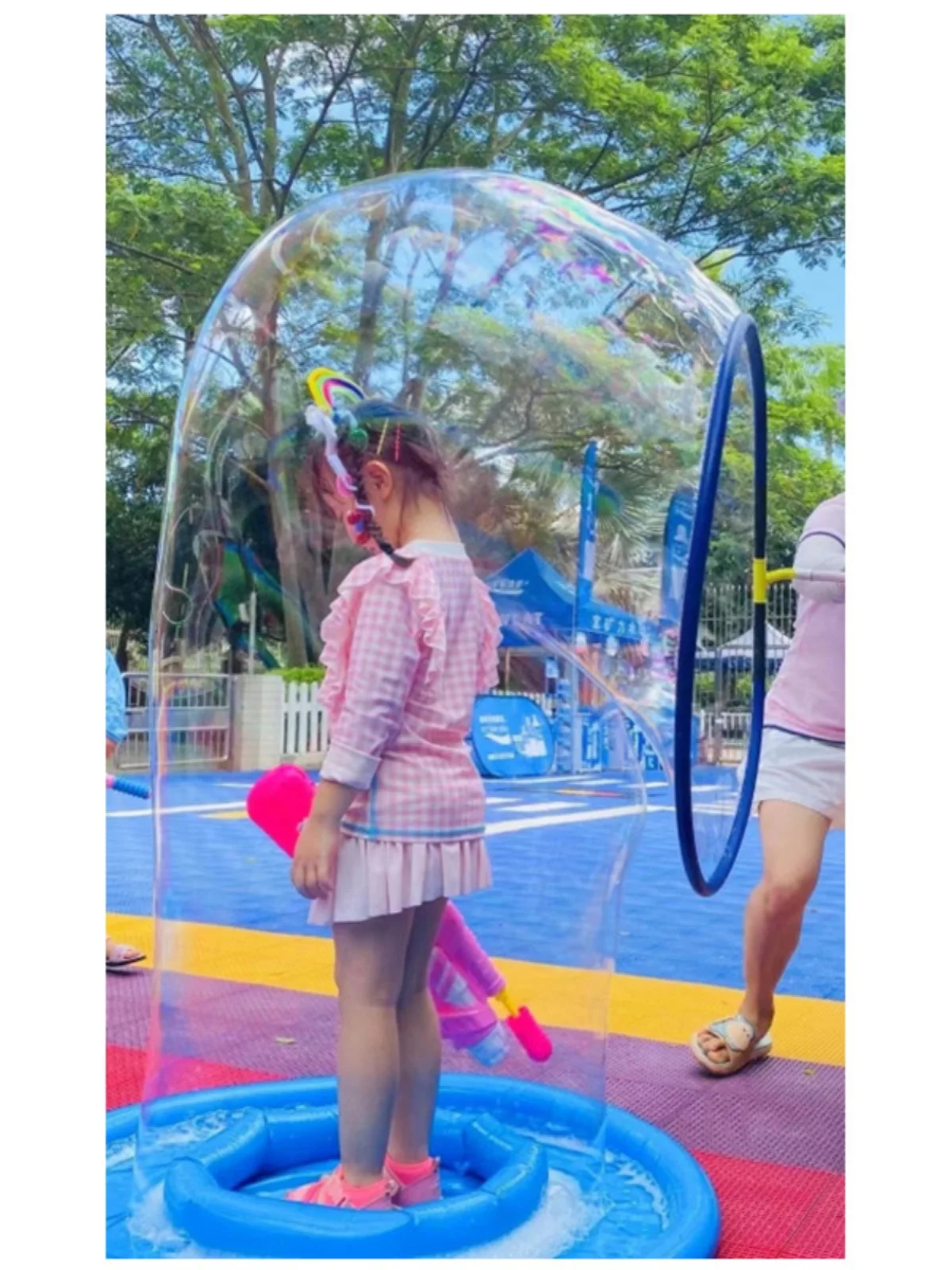 Juego-de-accesorios-para-espect-culos-de-burbujas-inflables-piscina-de ...