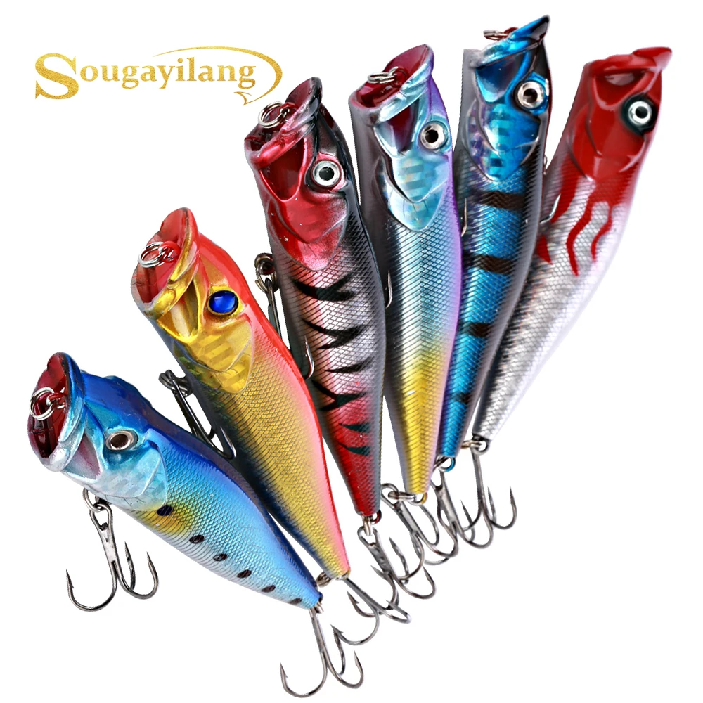 Sougayilang 1pcs Hard Plastic Topwater Fishing Lures Swimbait Bass Bait ...