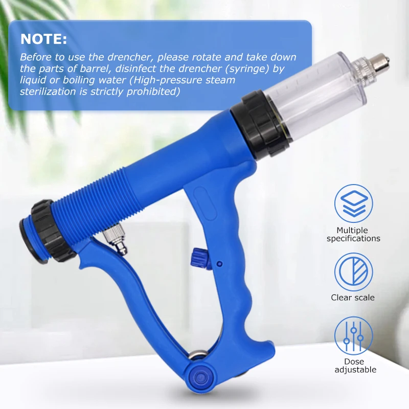 10/20/30/50ML Animal Veterinary Feeding Gun Continuous Drench Infusion ...