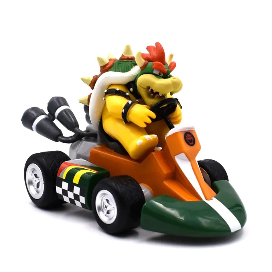 Figuras de PVC de Mario Pull Back Car, dibujos animados de Anime, Mario ...