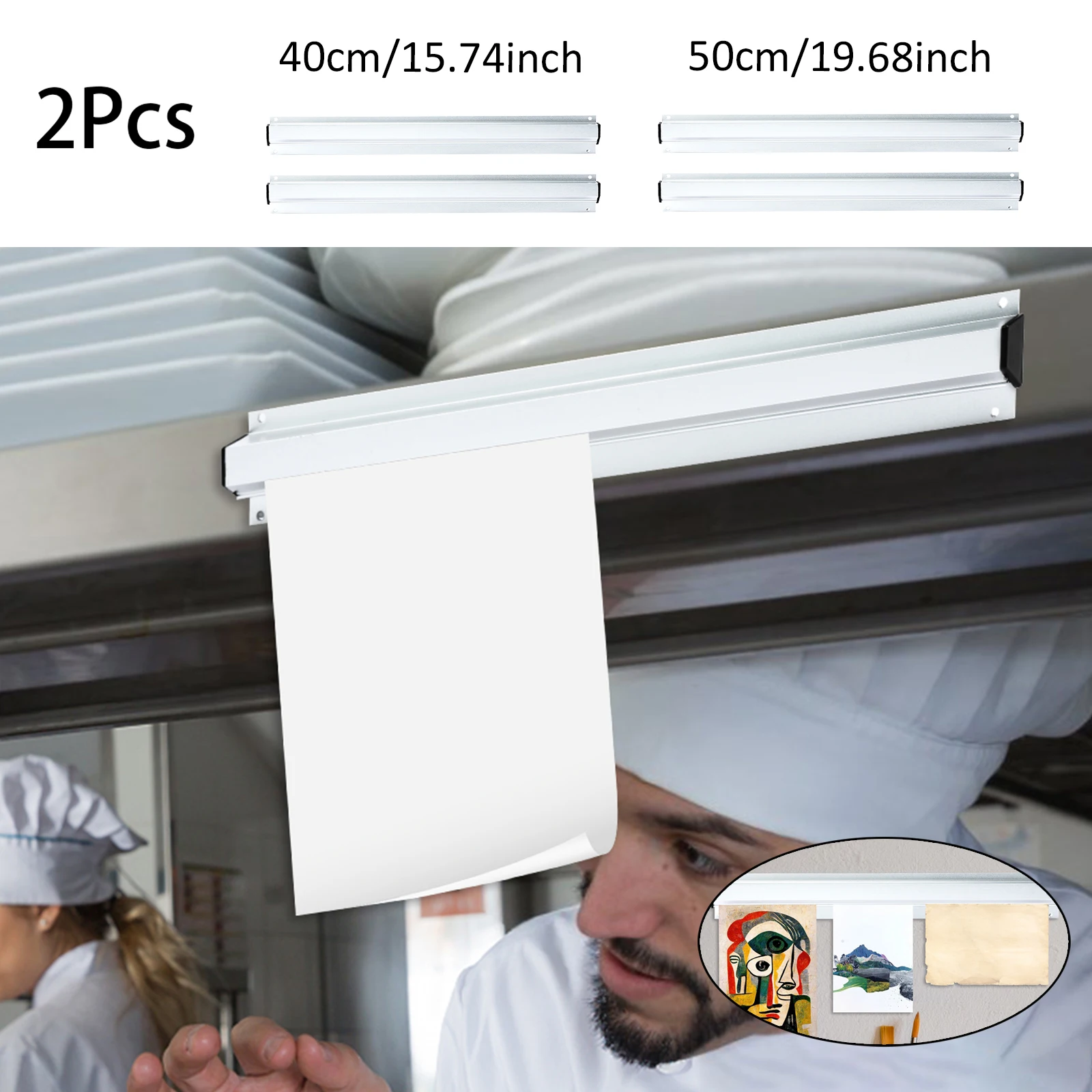 2Pcs-Sticked-Receipt-Clip-List-Aluminum-Alloy-Wall-mounted-Receipt-Clip ...