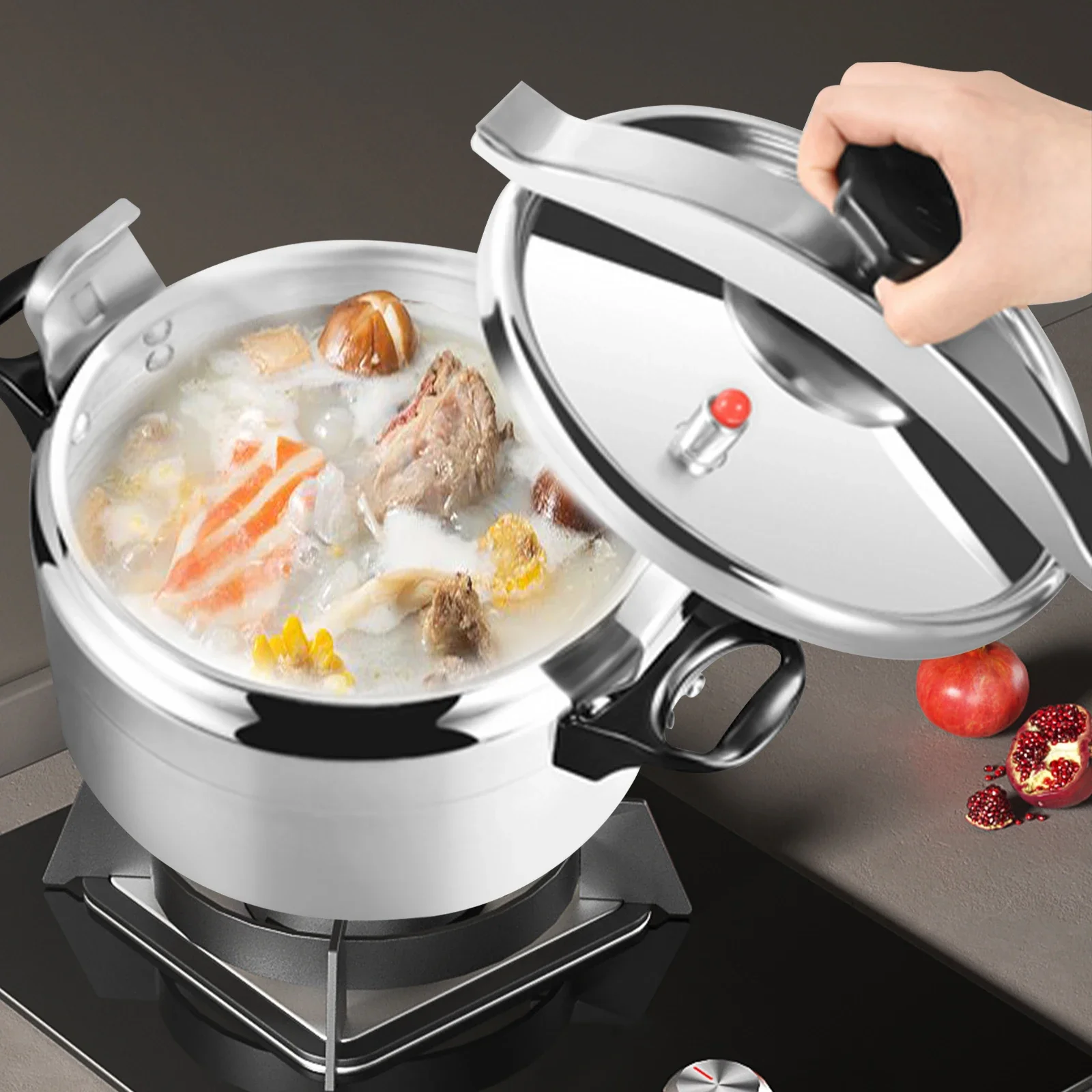 Aluminum Alloy Pressure Cooker – 3L High-Pressure Safety Cooking Pot ...