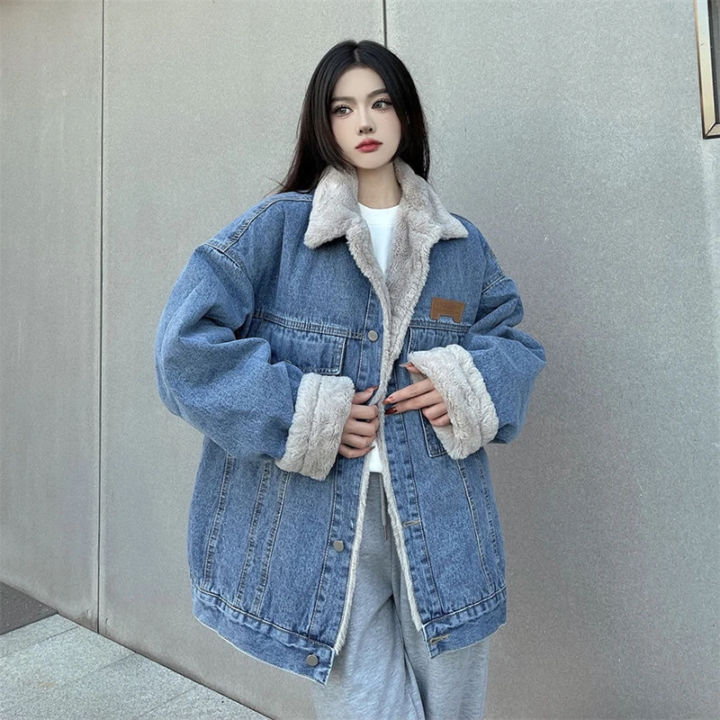 Thicken-Lamb-Wool-Denim-Jacket-for-Women-2023-New-Long-Sleeve-Winter ...