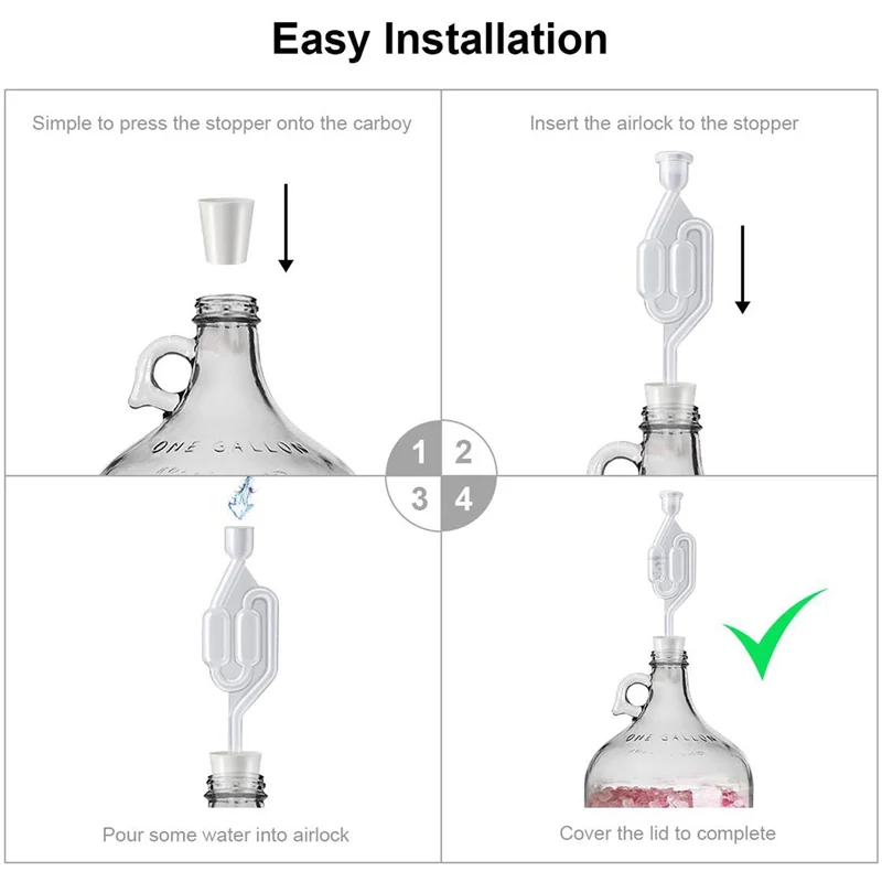 B03C-16X Fermentation Airlock,Brewing Airlock Wine Airlock Beer Airlock ...