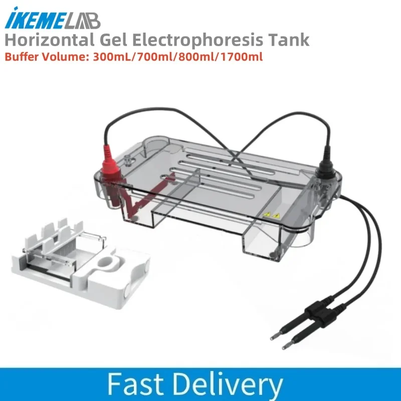 IKEME Horizontal Gel Electrophoresis Tank System Apparatus Agarose Gel ...