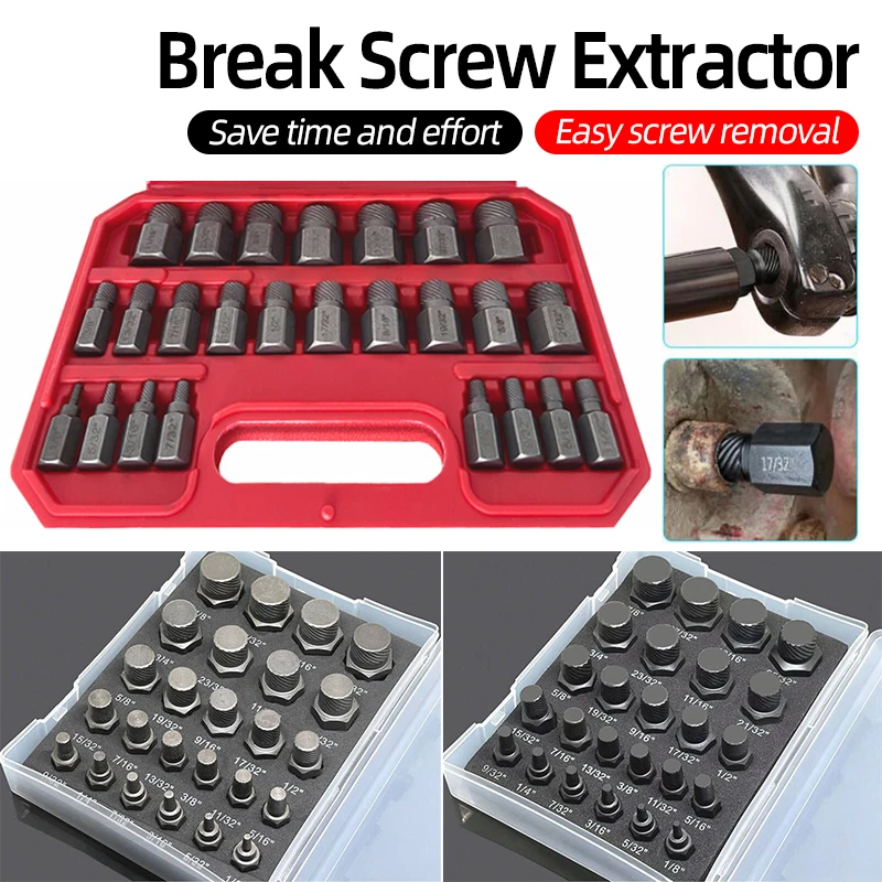 Screw-Extractor-Drill-Set-Hex-Head-Multi-Spline-Bolt-Set-Stud-Slip ...