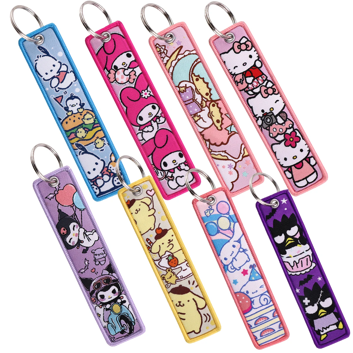 Kawaii-Anime-Key-Tag-Cute-Animals-Embroidery-Key-Fobs-Keychains-for-Car ...