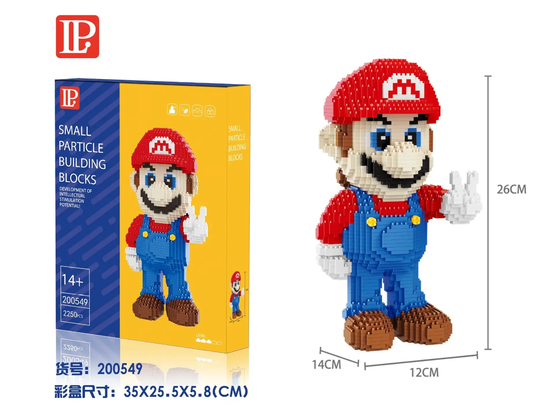 Figuras de Mario, microbloques de construcción, Super Mario, Yoshi ...