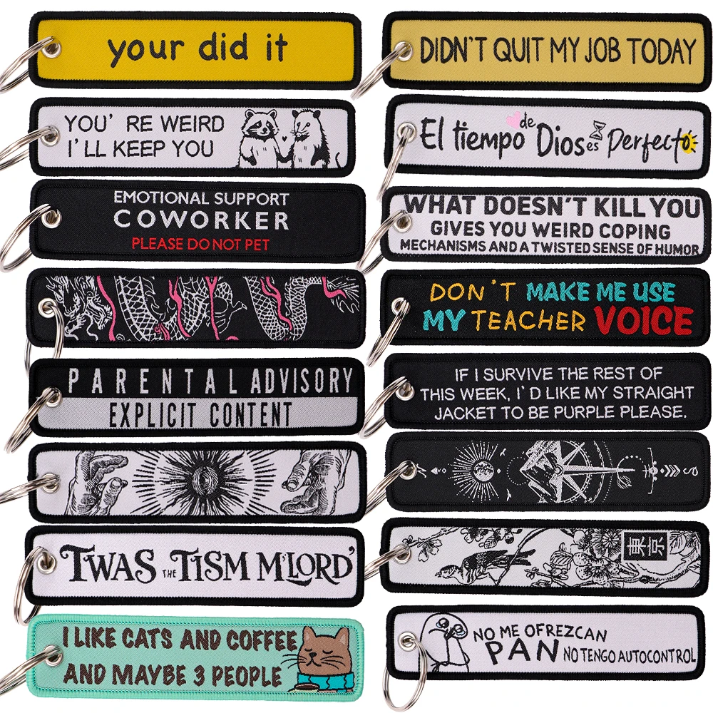 Don't Quit My Job Today Embroidery Keychain Key Fob Key Tag Motorcycles ...
