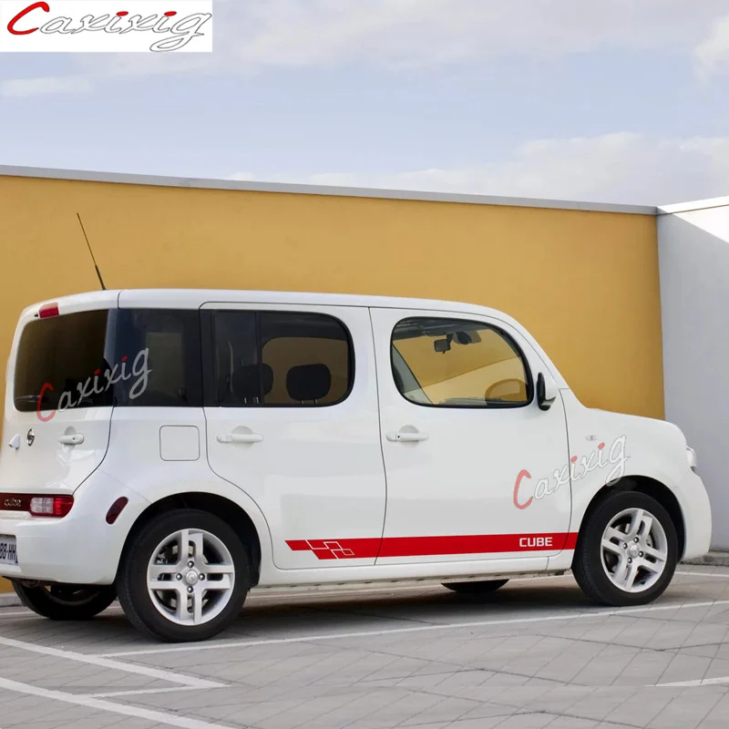 For Nissan-CUBE Car Door Side Skirt Vinyl Decals Auto Body Sport ...