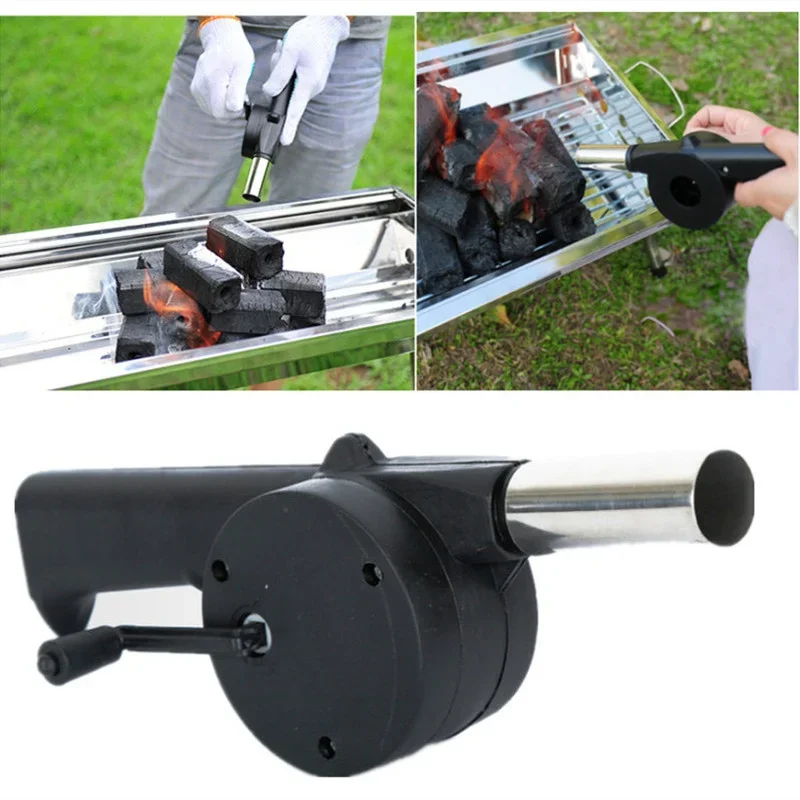 Portable-Barbecue-Air-Blower-Hand-Crank-BBQ-Fan-Outdoor-Cooking-Hair ...