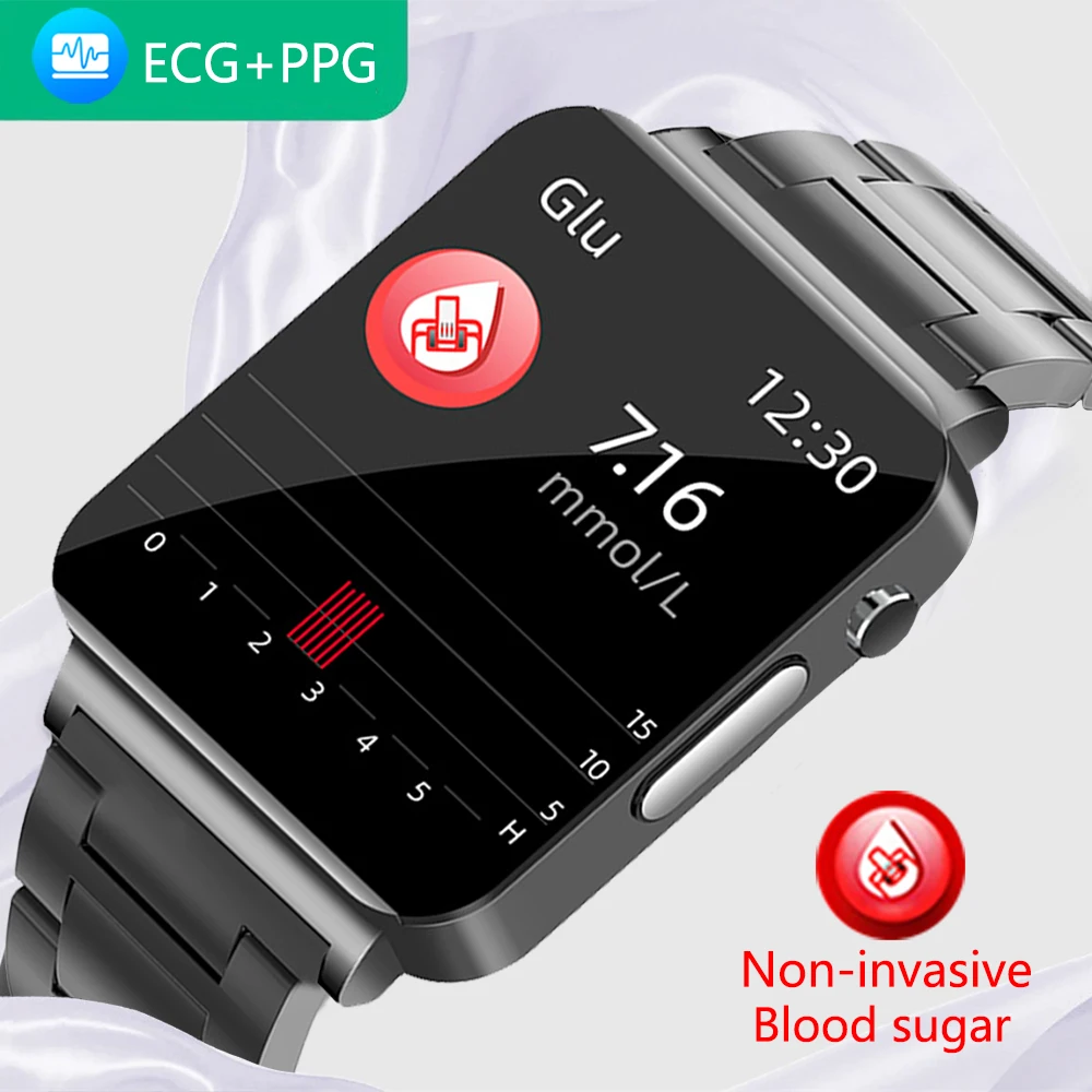 2023 New ECG+PPG Noninvasive Blood Sugar Smart Watch Men Heart Rate ...