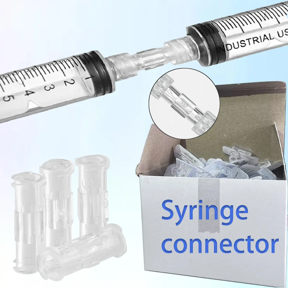 100pcs/1000pcs Luer Lock Connector Female to Male Luer Syringe Adapter ...