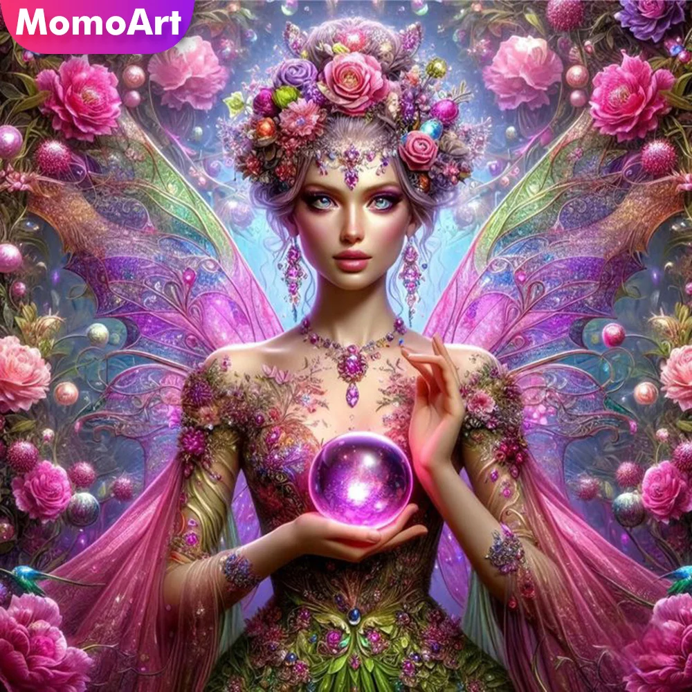 Momoart Woman Diamond Painting Portrait New Arrival Full Square Round ...