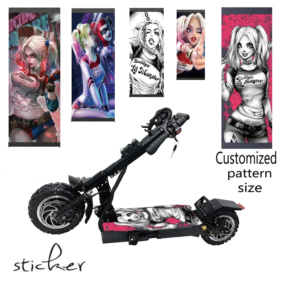 Electric-vehicle-electric-scooter-sticker84-23cm-customizable-pattern ...
