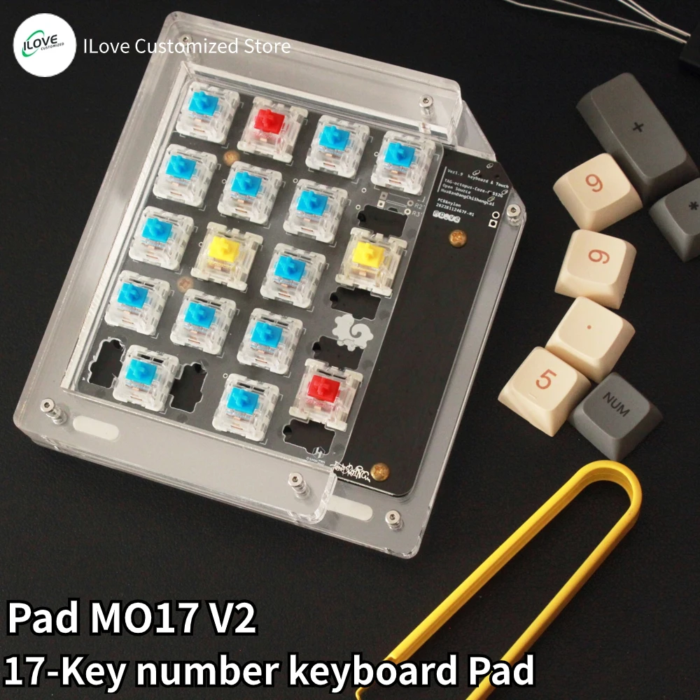 17-Keys-Mechanical-Numpad-Kit-Hot-Swappable-Numpad-Wired-USB-17-Keys ...