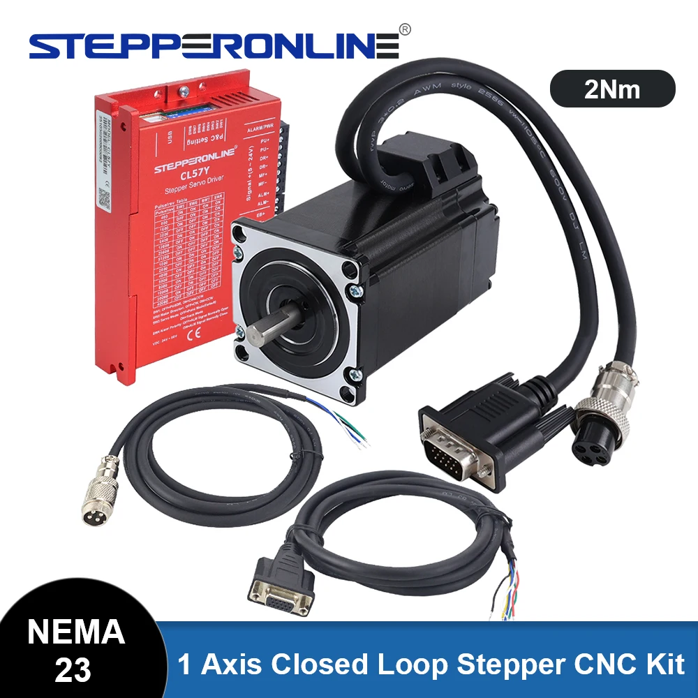 STEPPERONLINE Nema 23 Closed Loop Stepper Motor 4Nm 5A with Nema23 ...