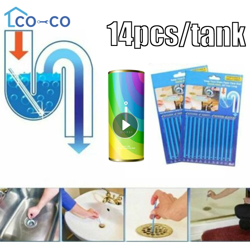 14 Pcs 10cm Solid Sani Sticks Oil Decontamination Kitchen Toilet ...