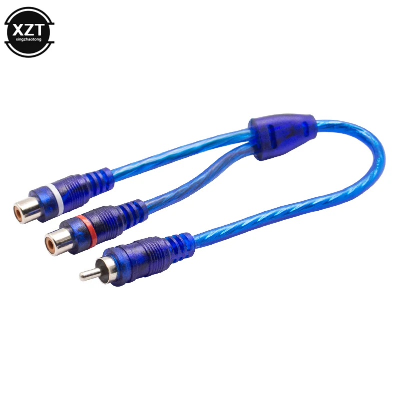 Auto MP3 Audio Kabel 1 RCA Stecker Auf 2 Cinch buchse Y Splitter Kabel Konverter Fur Auto AUX Verstarker Lautsprecher audio Adapter Fur Auto AliExpress
