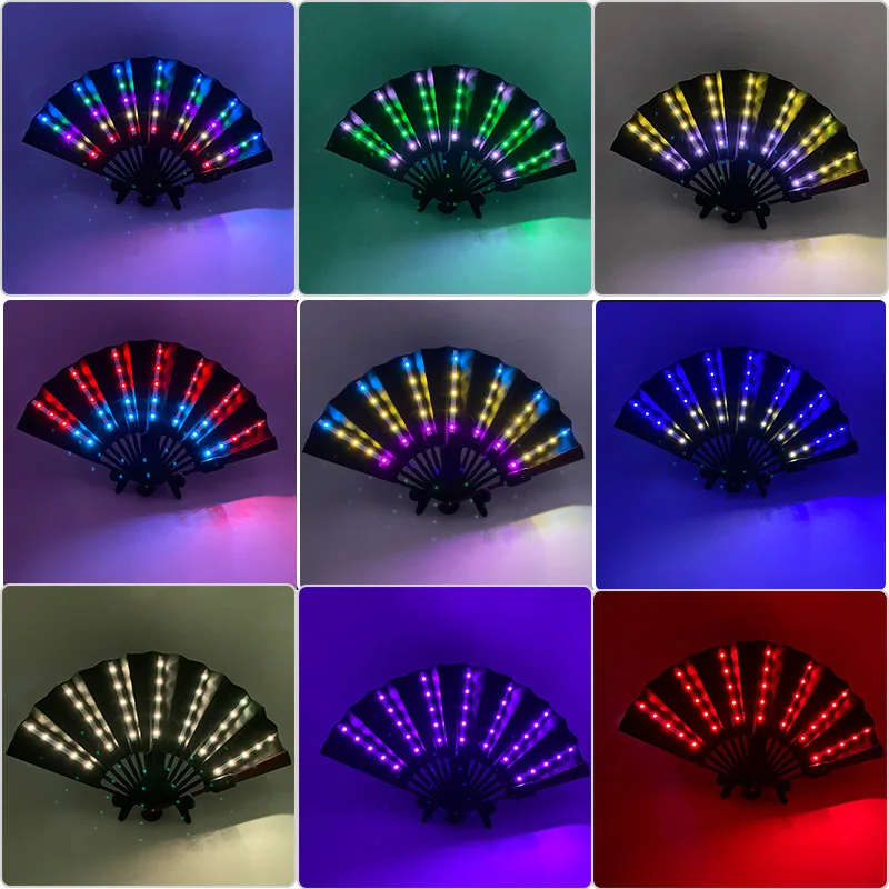 LED-Fan-Flashing-Folding-Dancing-Lights-Fan-Night-Show-Luminous-DJ ...