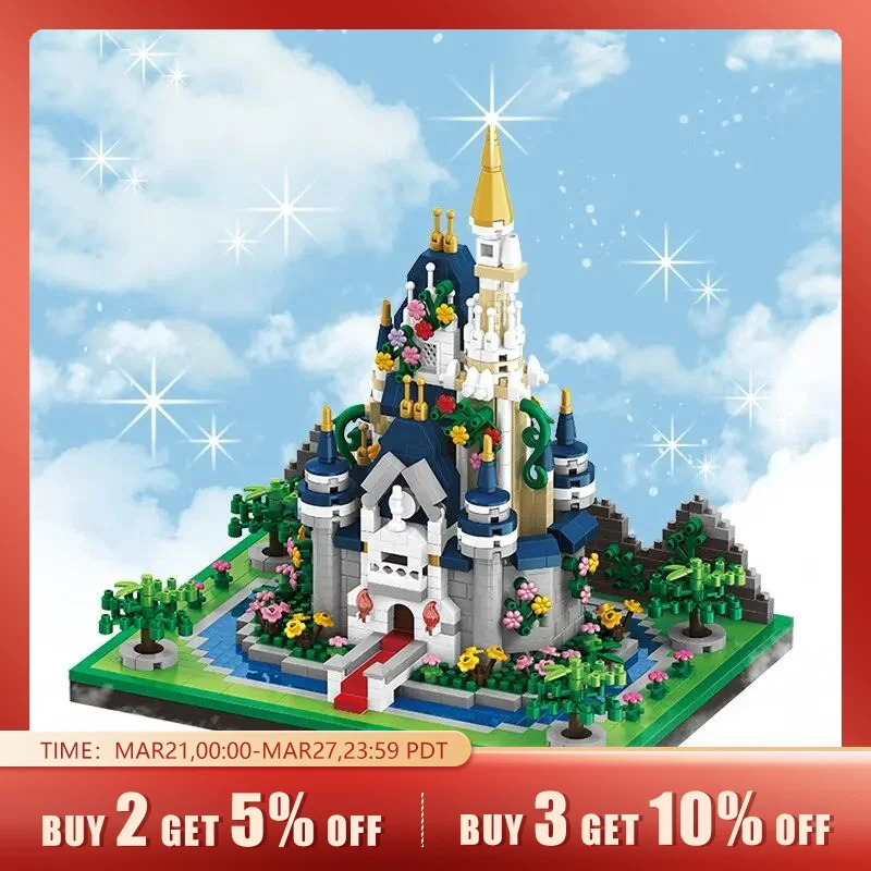 Castle Building Blocks Toy Diy City Model Set Fairy Tale Princess ...