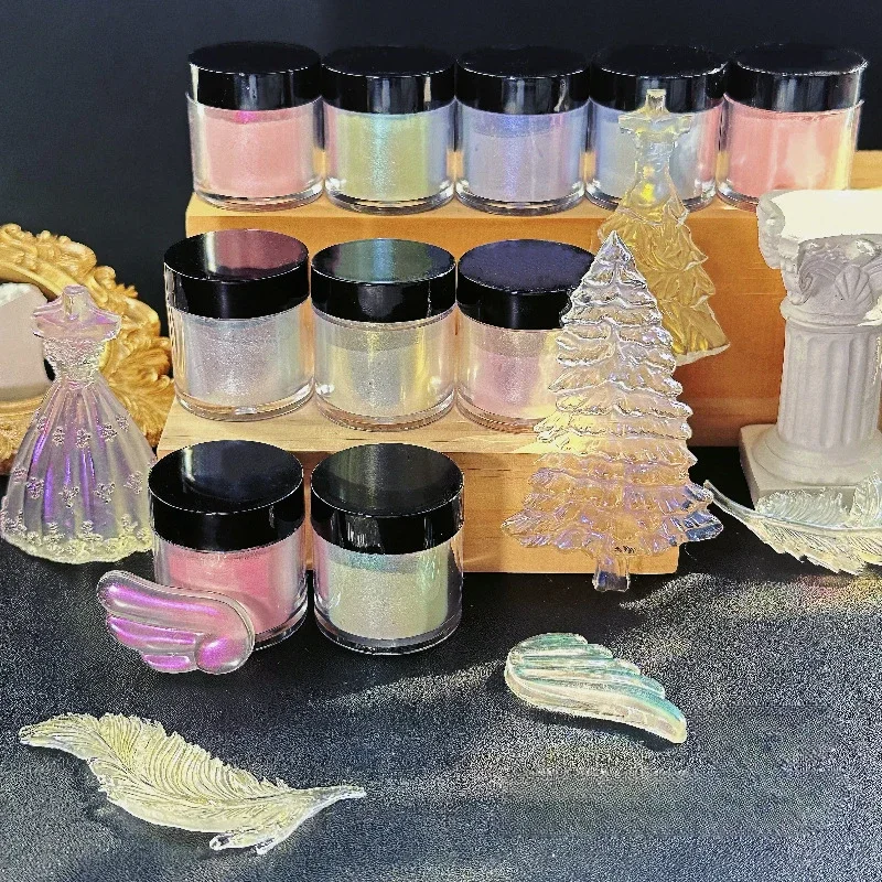 10Color-Polarized-Epoxy-Resin-Dye-Mica-Powder-Holographic-Neon-Shimmer ...