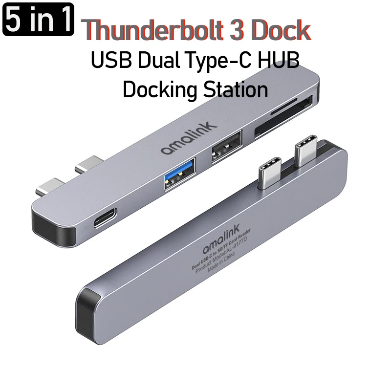 Dual-USB-C-HUB-docking-station-for-Apple-laptop-mac-accessories-usb ...