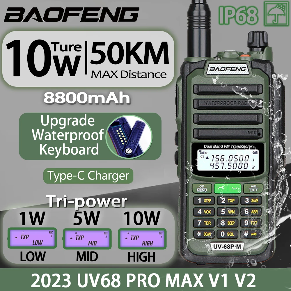 Baofeng-Professional-Waterproof-Walkie-Talkie-UV68-Pro-Max-V2-Update ...