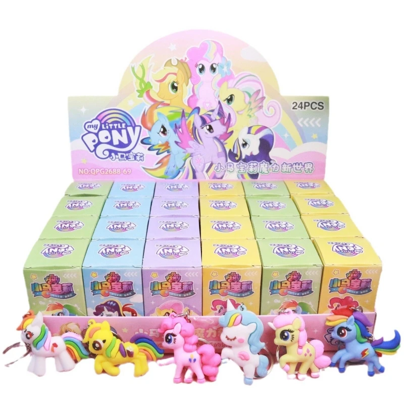 24Pcs-Set-Anime-Pony-Keychainy-Blind-Box-Cute-Color-Horse-Unicorn-Game ...