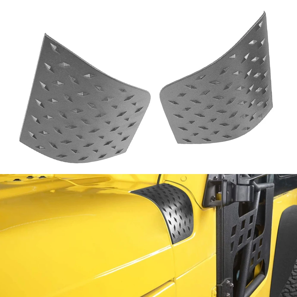 1Pair Black ABS Car Cowl Body Armor Outer Engine Hood Cowling Cover for ...