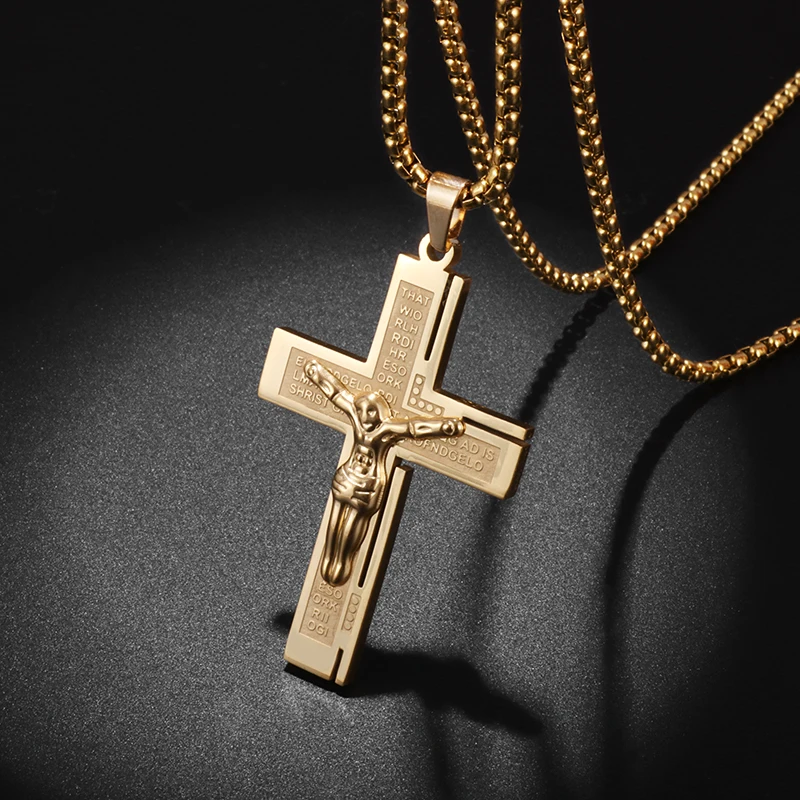 Collar con colgante de Rosario de Cruz para hombres y mujeres, cuentas ...