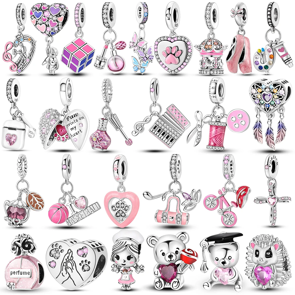 Pink-Series-Charms-925-Silver-Perfume-Butterfly-Charm-Beads-Pendent-Dangle-Fit-Original-Pandora ...