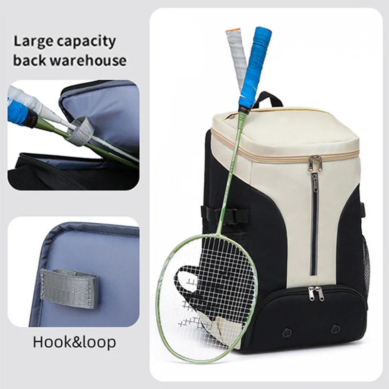 Badminton Backpack Large Capacity Outdoor Sports Travel Shoulder Bag ...