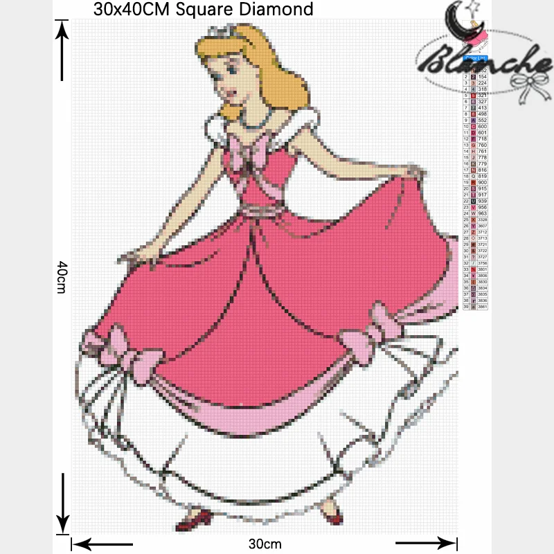 Cinderella Pink Dress Pattern