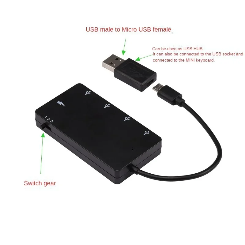 1 Set Micro USB OTG 4 Port Hub Power Charging Adapter Cable For ...