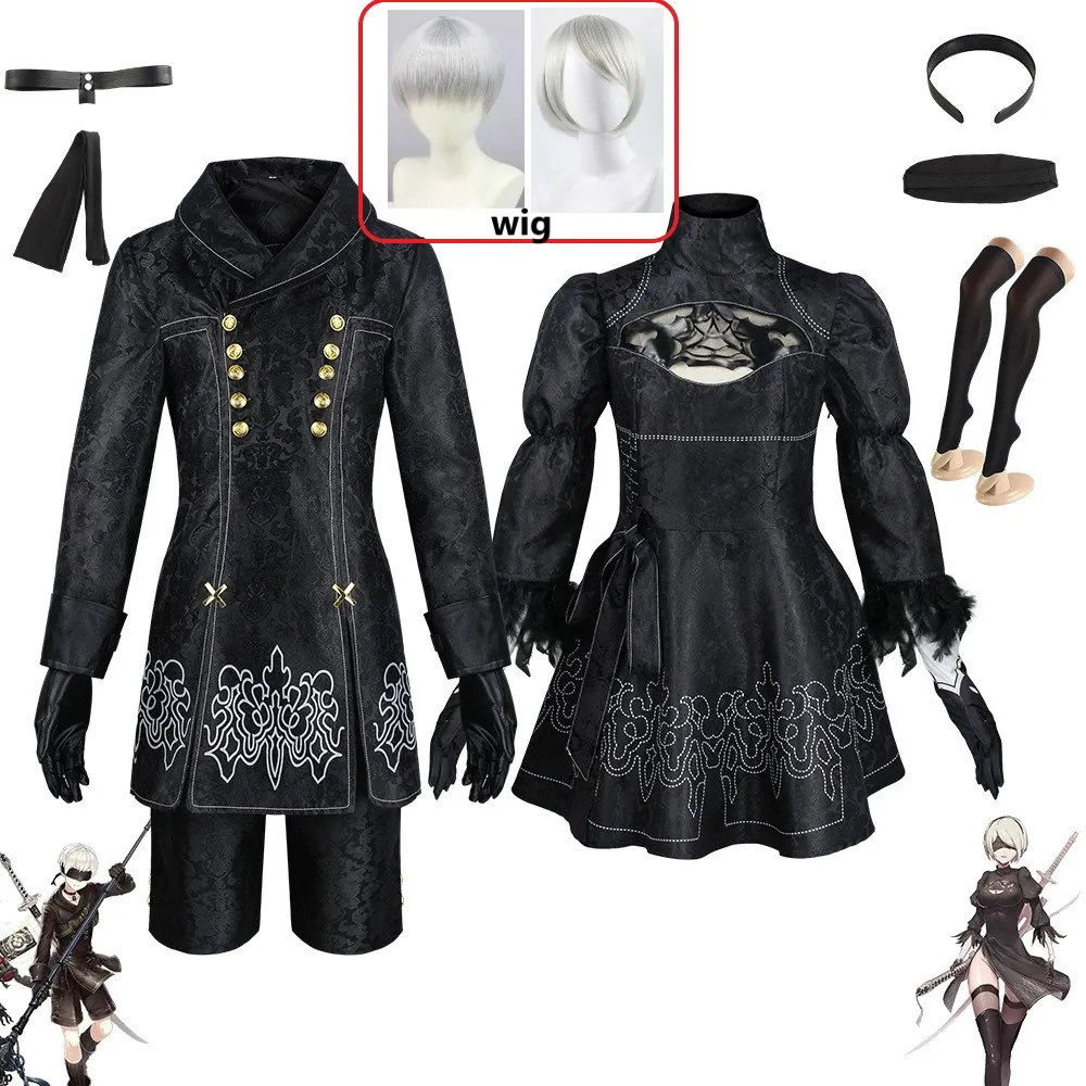 Nier-Automata-Cosplay-Costume-Dress-Yorha-2B-9S-Games-Outfits-Suit-Men ...