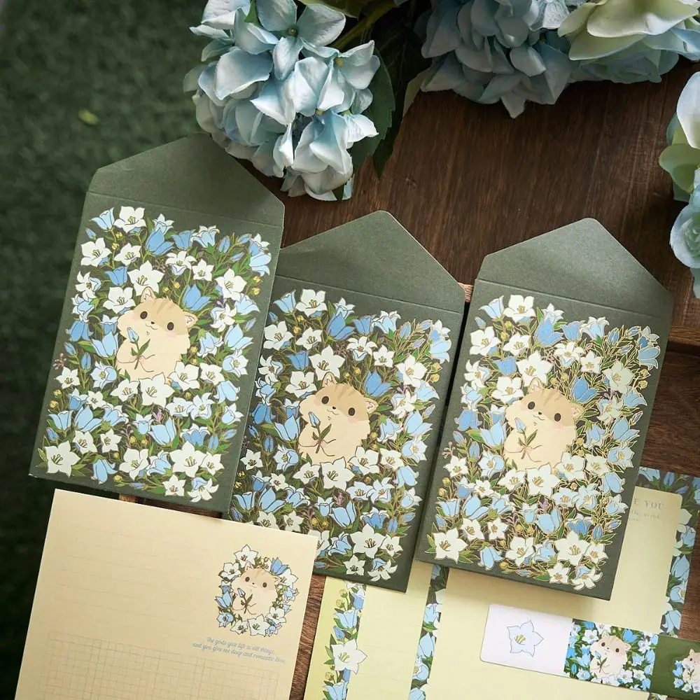 Creative-Flower-Bush-Envelope-Letter-Set-Small-Fresh-Thank-You-Letter ...