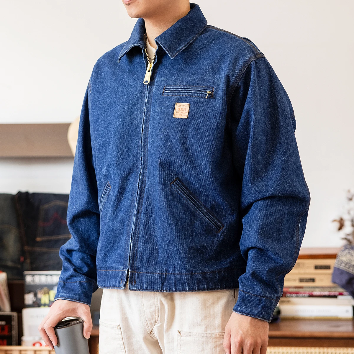 Red Tornado 15oz Denim Detroit Jacket Vintage Fashion Rugged Wear Mens ...