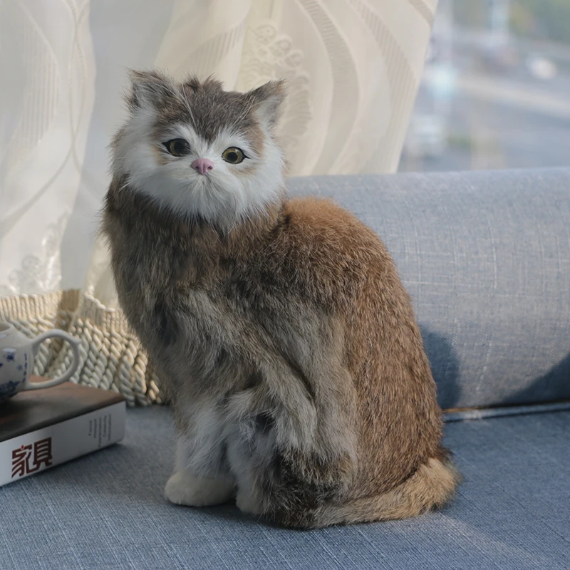 Figuras de gato realistas, juguetes de peluche, modelos de gatitos ...