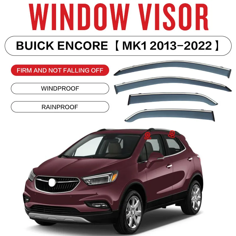 For-BUICK-2013-2018-Car-Window-Sun-Rain-Shade-Visors-Shield-Shelter ...