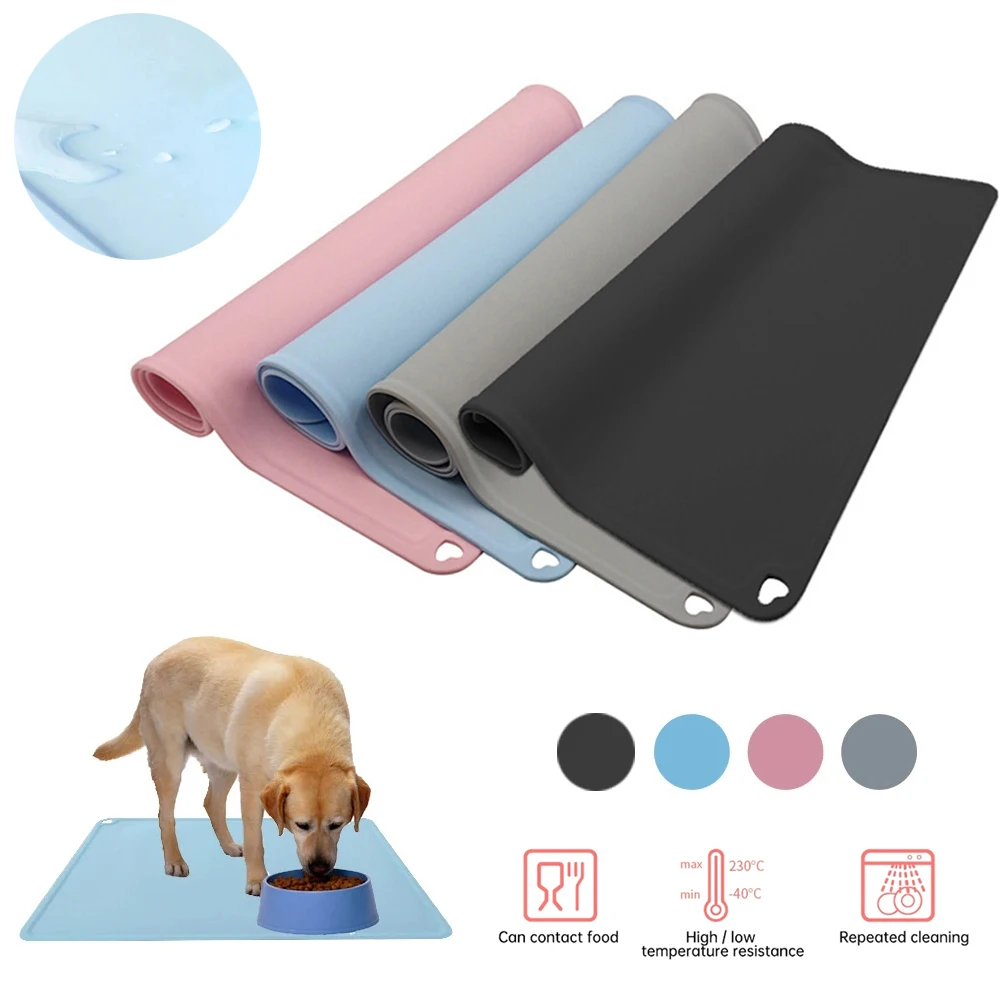 Quality-Waterproof-Non-slip-Pet-Mat-for-cat-Color-Silicone-Pet-Food-Mat ...