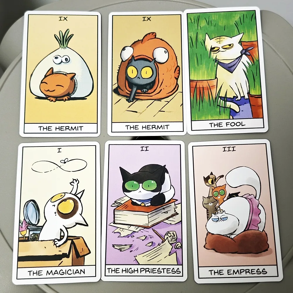 10-3-6cm-Catomancy-Tarot-Soft-Cat-Paws-A-Complete-78-Tarot-Deck-From ...