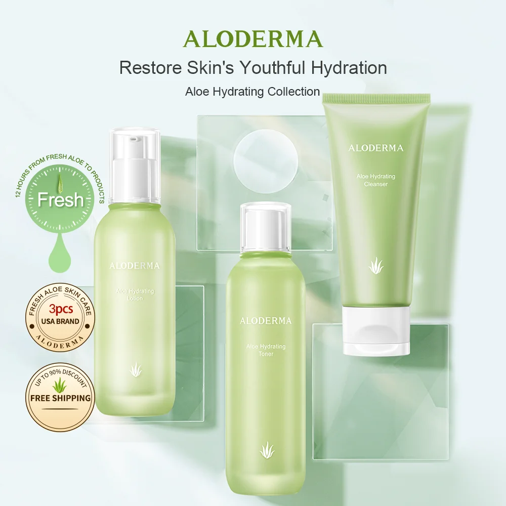 ALODERMA-Aloe-Vera-Moisturizing-Series-Skin-Care-Product-Set-Face-Care ...