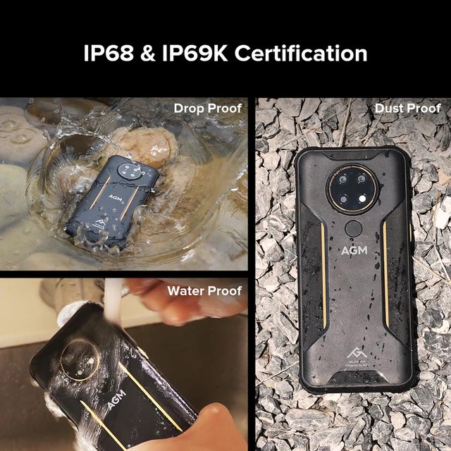 AGM H3 IP68/IP69K Waterproof Rugged Phone Night Vision Celular 5.7 ...