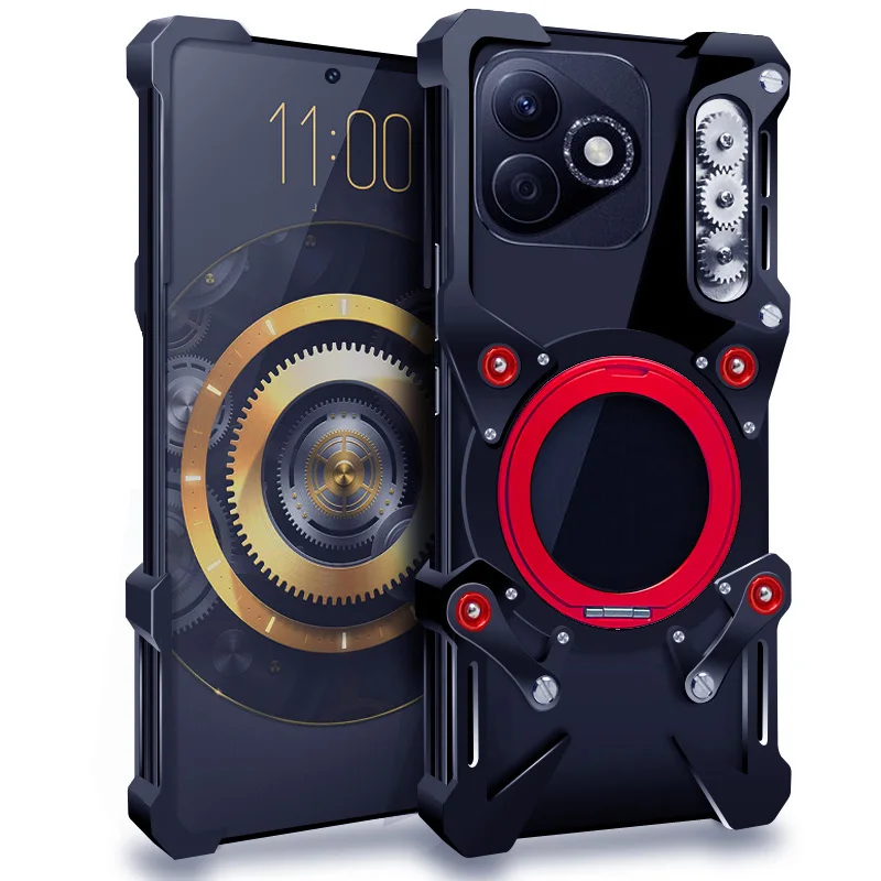 Magnetic Aluminum Metal Frameles Stand Case For Huawei Honor X70 X70i ...