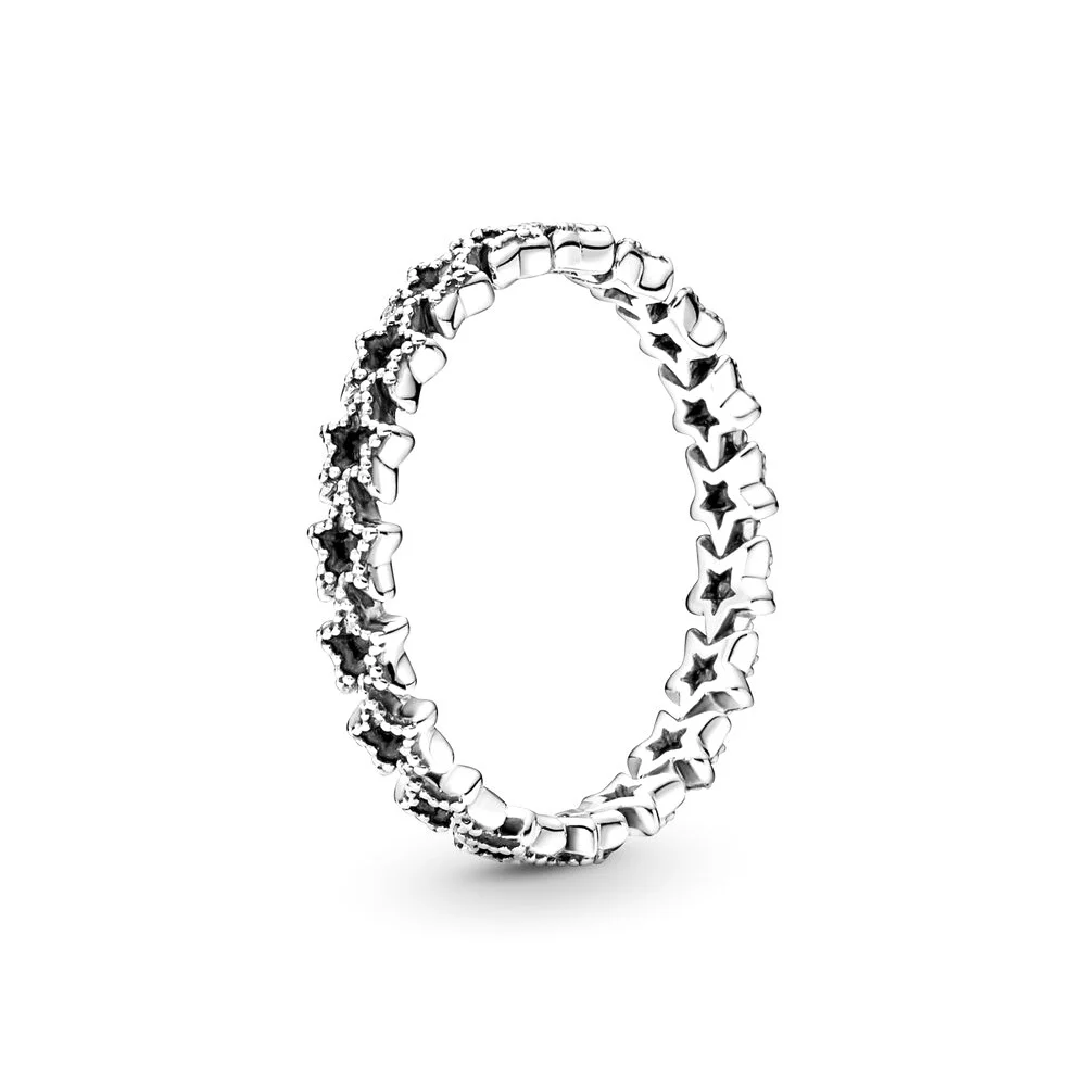 PANDORA-Anillo-de-Plata-de-Ley-925-con-estrellas-asim-tricas-para-mujer ...