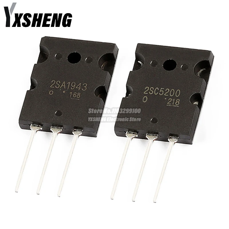 10PCS-2SC5200-TO-3P-C5200-5200-2SA1943-A1943-TO3PL-Transistor-5Pairs ...